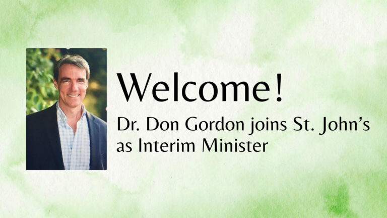 Introducing Dr. Don Gordon as Interim Minister at St. John’s – St. John ...